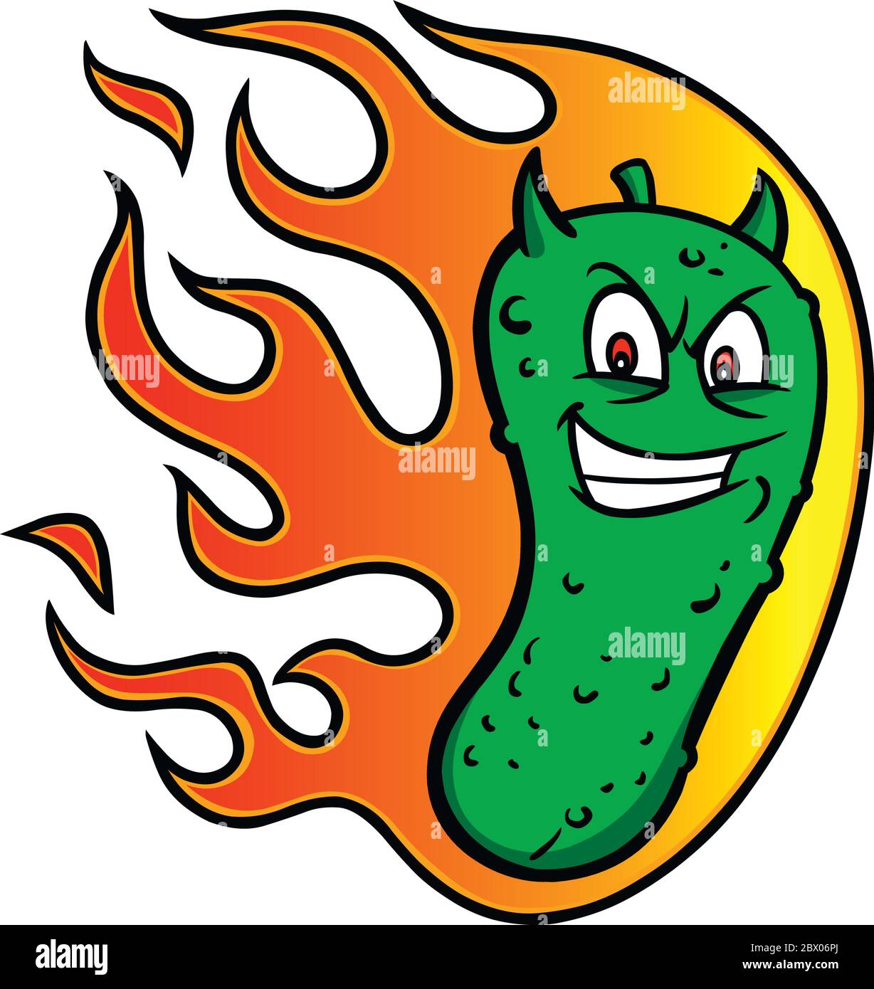 Hot and spicy pickle Stock Vector Images - Alamy