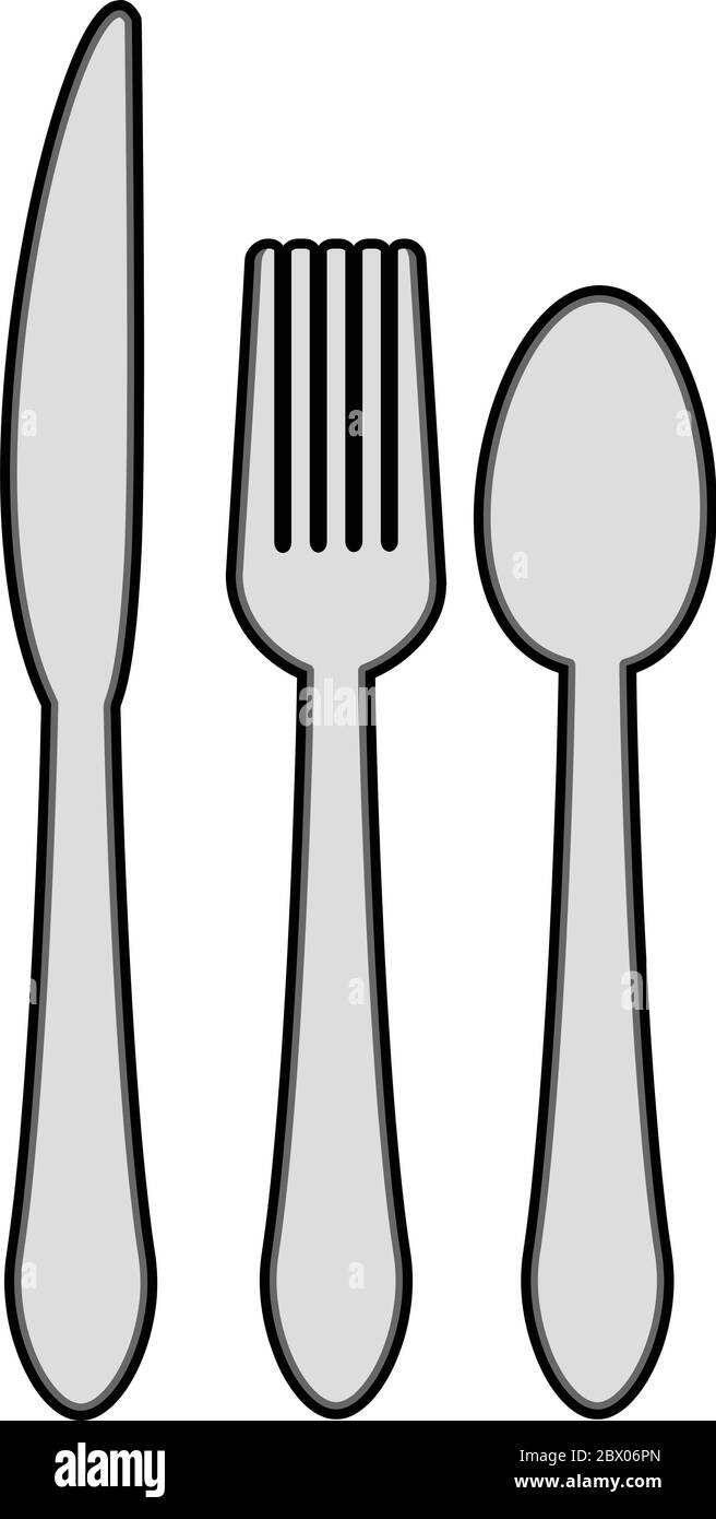 Silverware- An Illustration of Silverware Stock Vector Image & Art - Alamy