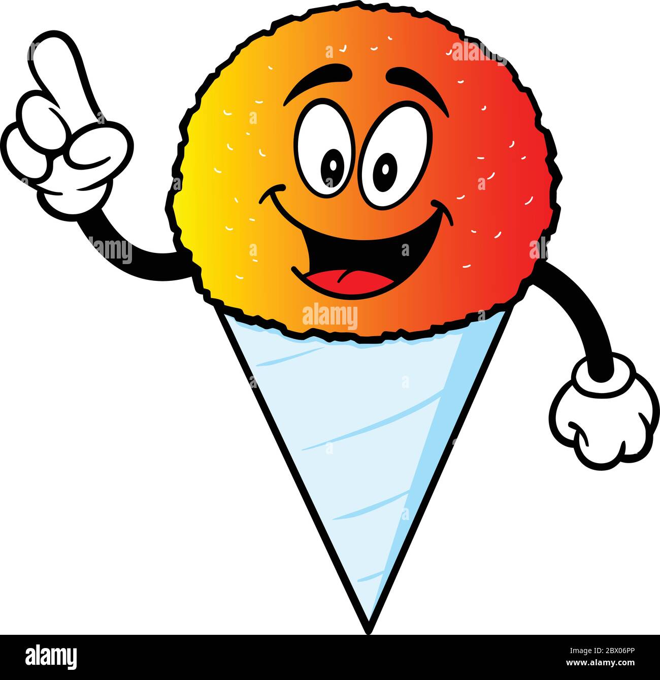 Snow Cone Talking- A Cartoon Illustration of a Snow Cone Talking Stock ...