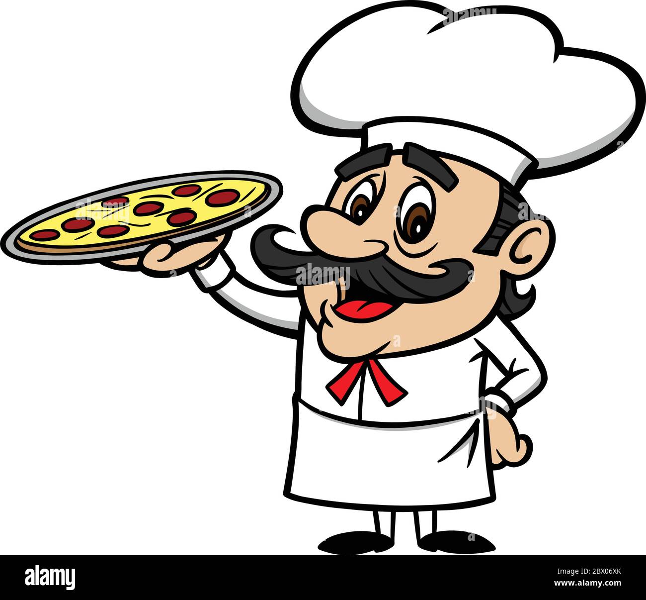 Pizza Chef - A cartoon illustration of a Pizza Chef Mascot Stock Vector ...