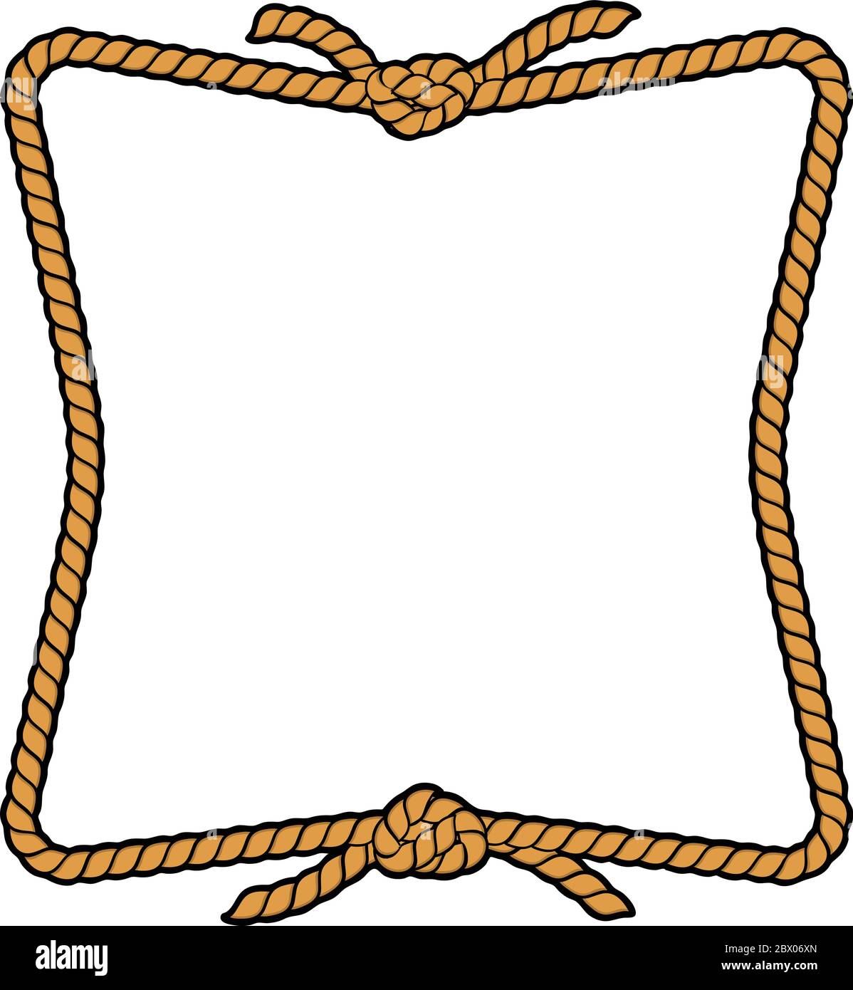 Rope Frame Sign- An Illustration of a Rope Frame Sign Stock Vector ...