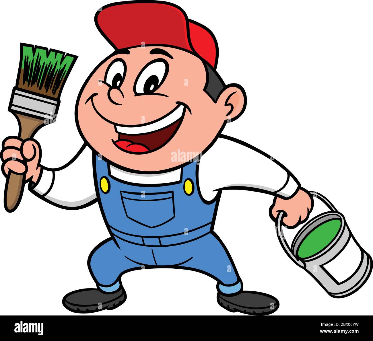 Speedy Painter - A cartoon illustration of a Speedy Painter Mascot ...