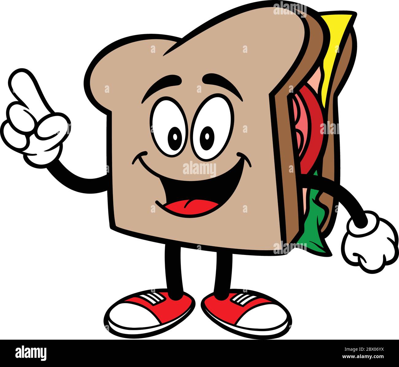Sandwich Talking- A Cartoon Illustration of a Sandwich Talking Stock ...
