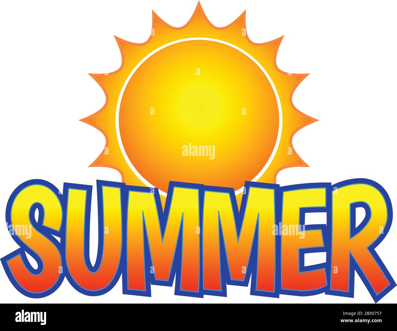 Summer- An Illustration of a Summer Logo Stock Vector Image & Art - Alamy