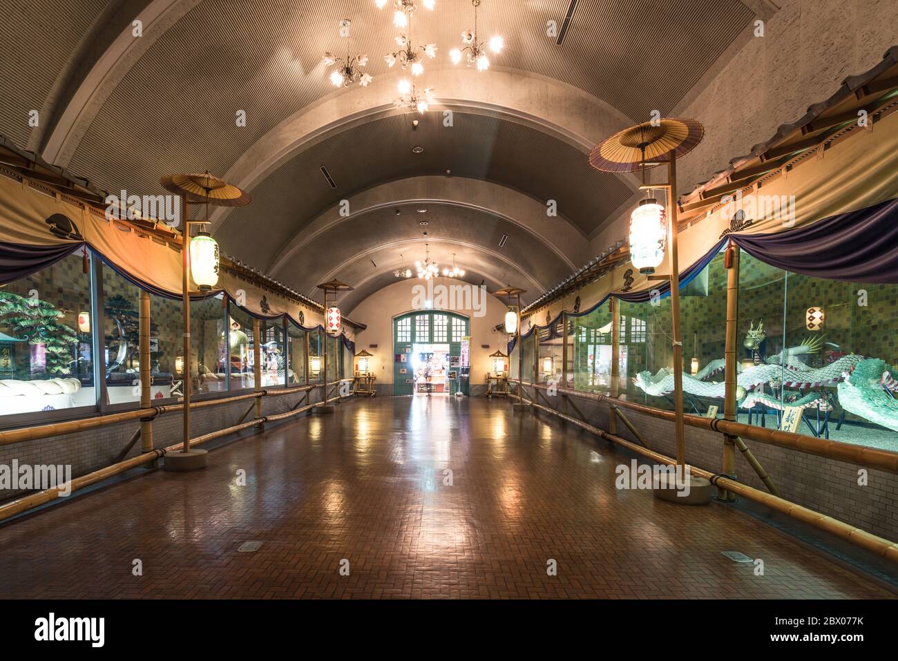 The interior of a Japanese traditional culture museum in Nagasaki ...