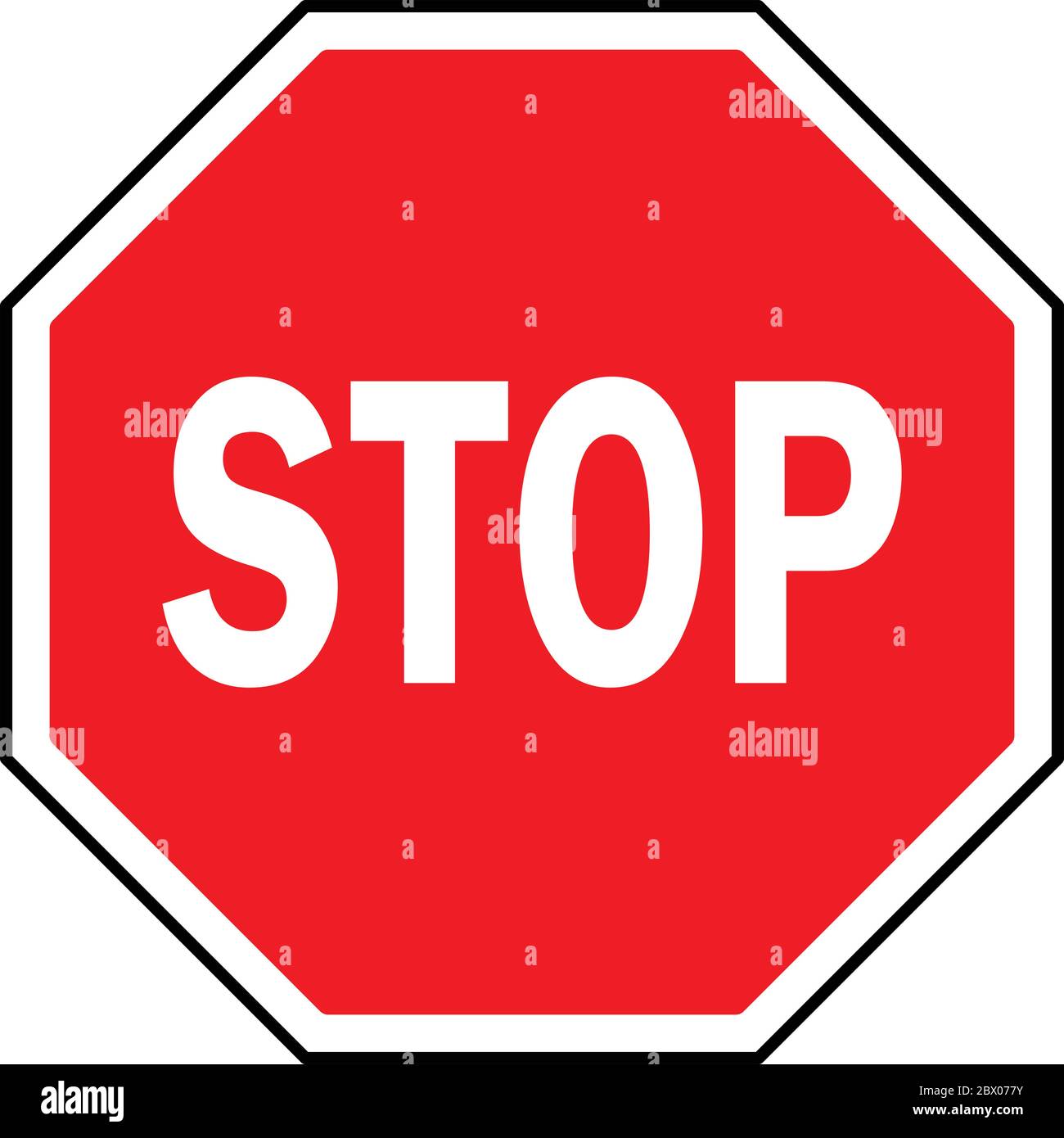 Stop Sign- An Illustration of a Stop Sign Stock Vector Image & Art - Alamy