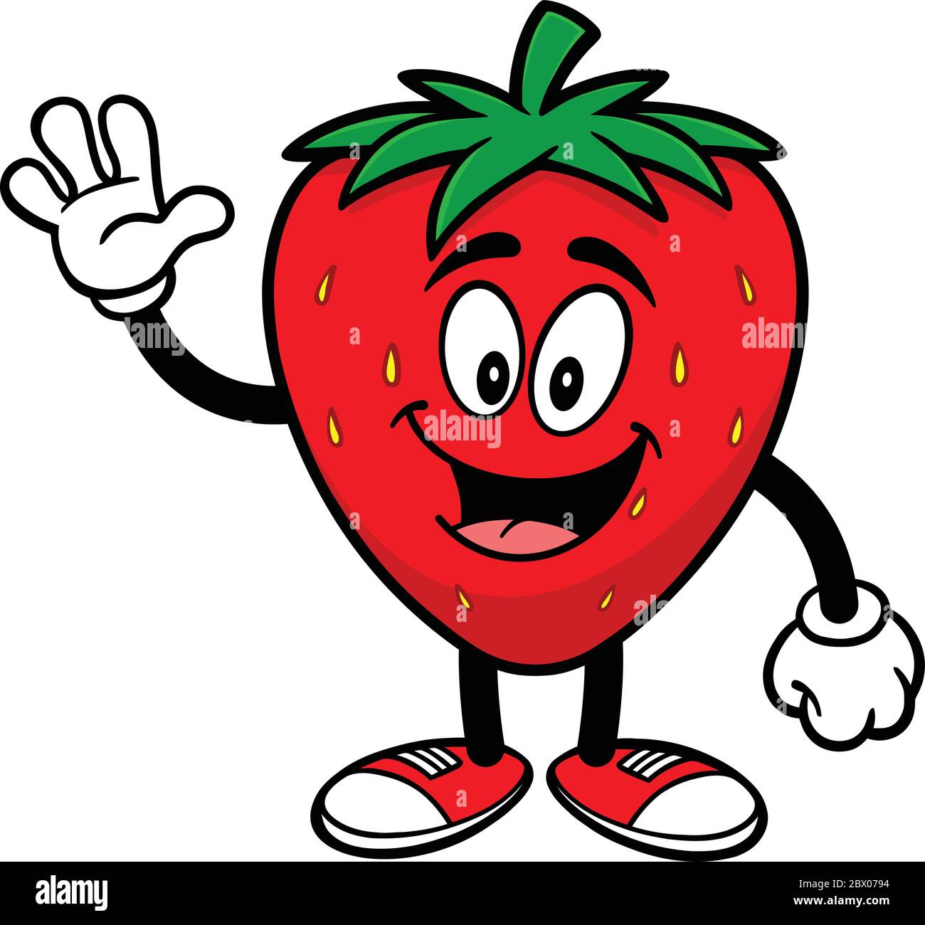 Strawberry fruit wave Stock Vector Images - Alamy