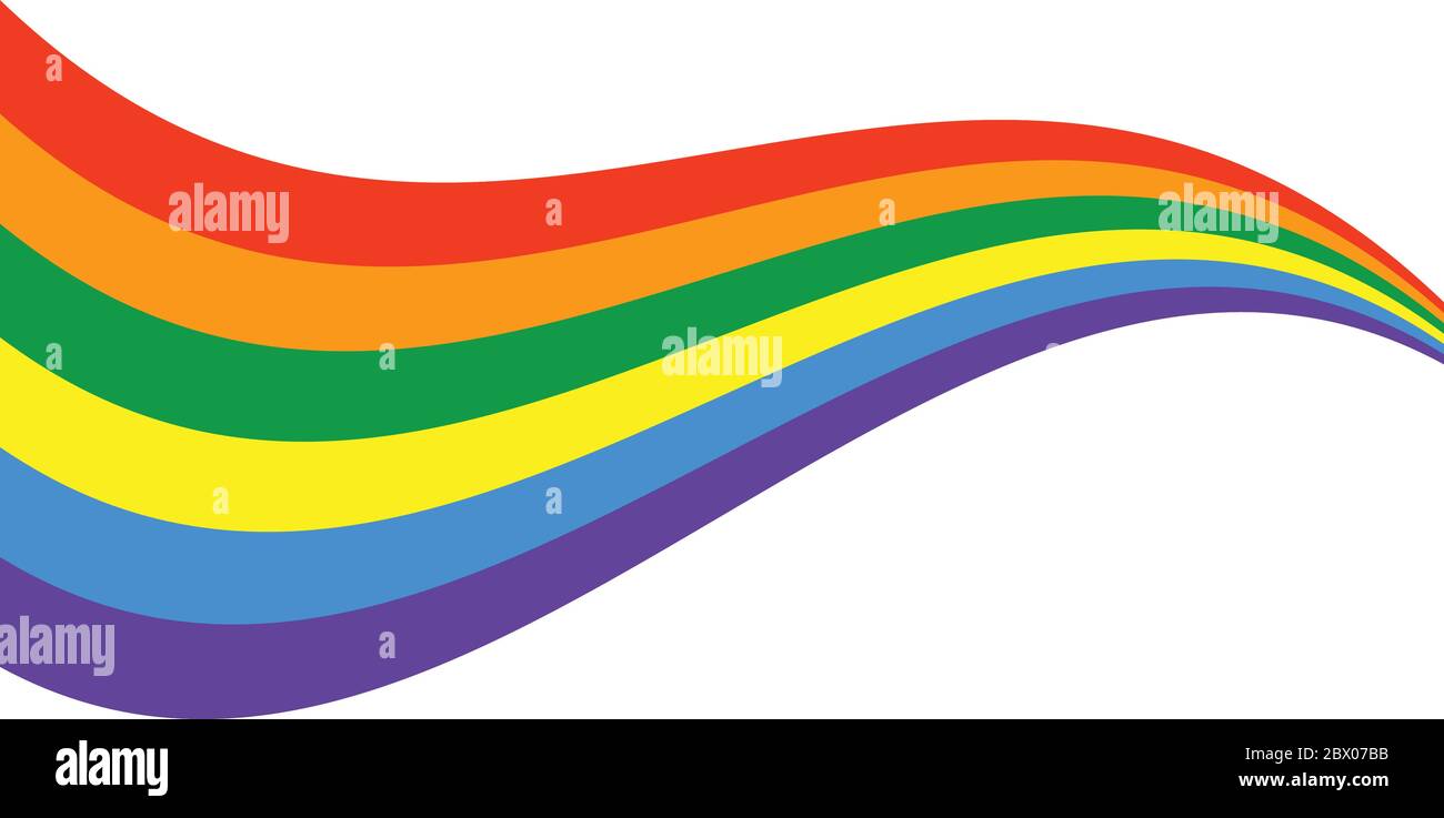Rainbow Wave- An Illustration of a Rainbow Wave Stock Vector Image ...