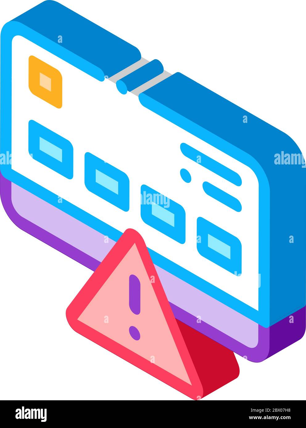 Credit Card Hacking isometric icon vector illustration Stock Vector ...