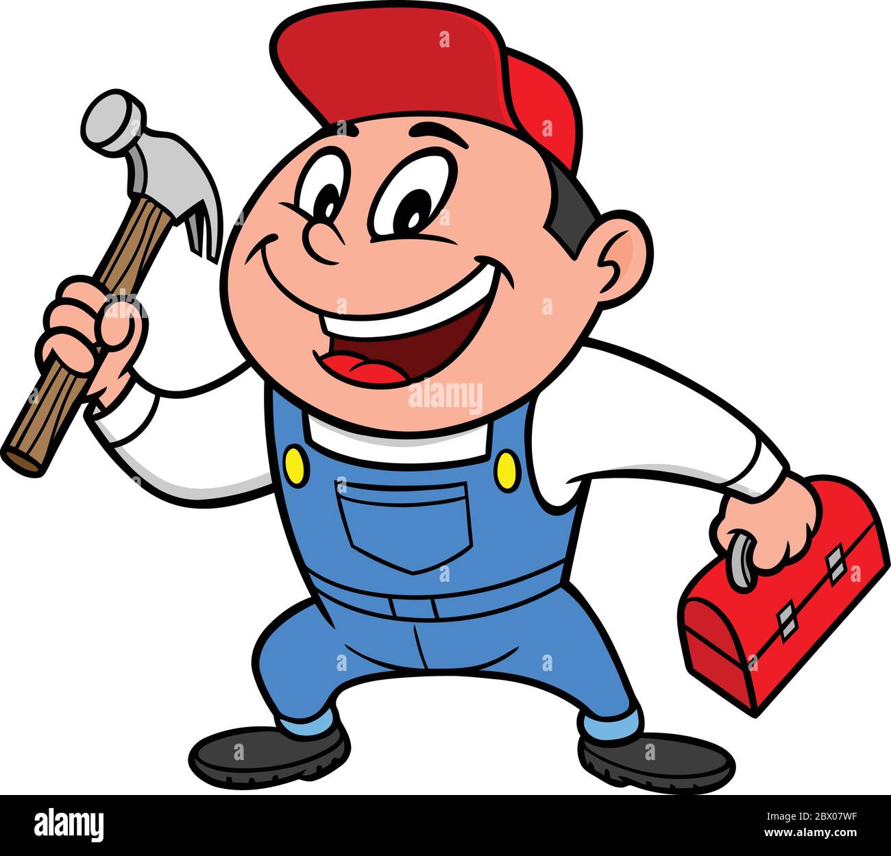Speedy Handyman - A cartoon illustration of a Speedy Handyman Mascot ...