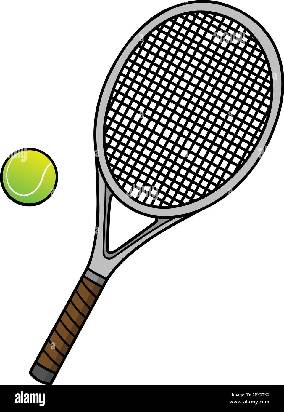 Tennis Ball and Racket - An illustration of a Tennis Ball and Racket ...