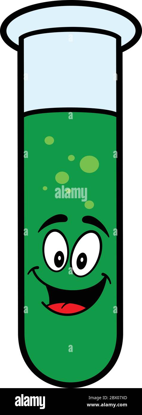 Test Tube Mascot - A cartoon illustration of a Test Tube Mascot Stock ...