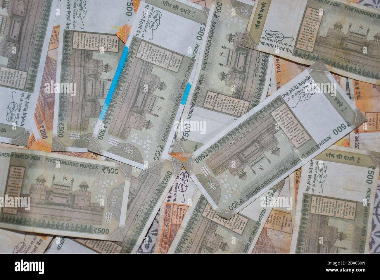 Group of New 500 Rs note background Stock Photo - Alamy