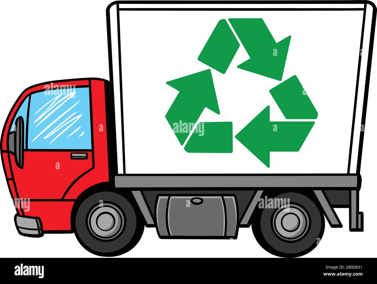 Recycle Truck- An Illustration of a Recycle Truck Stock Vector Image ...