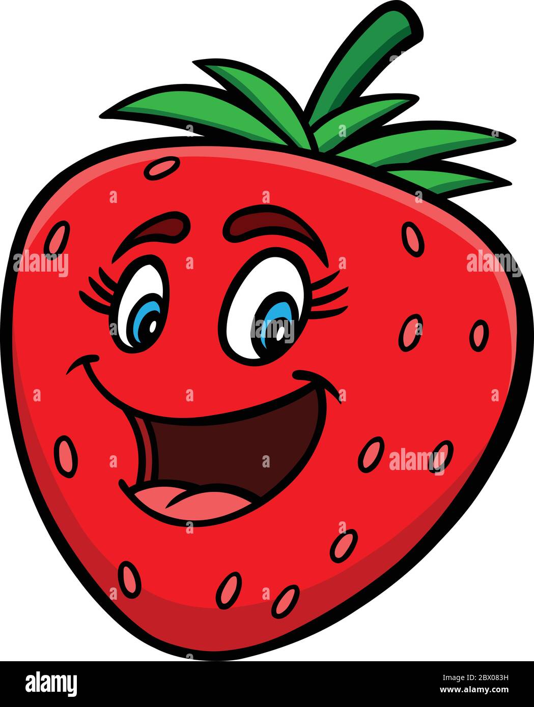 Strawberry Cartoon- An Illustration of a Strawberry Cartoon Stock ...