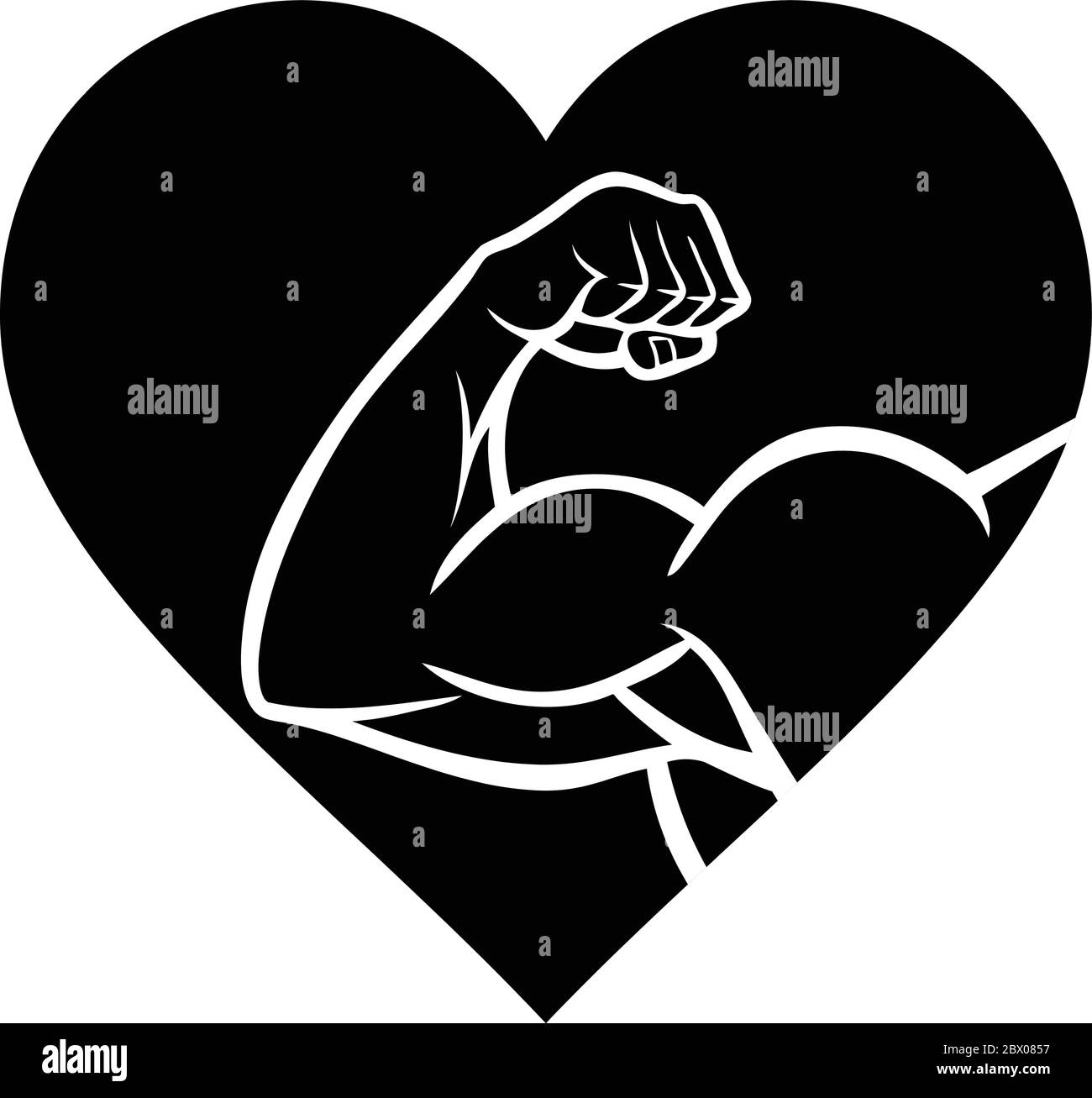 Strong Heart Symbol- An Illustration of a Strong Heart Symbol Stock ...