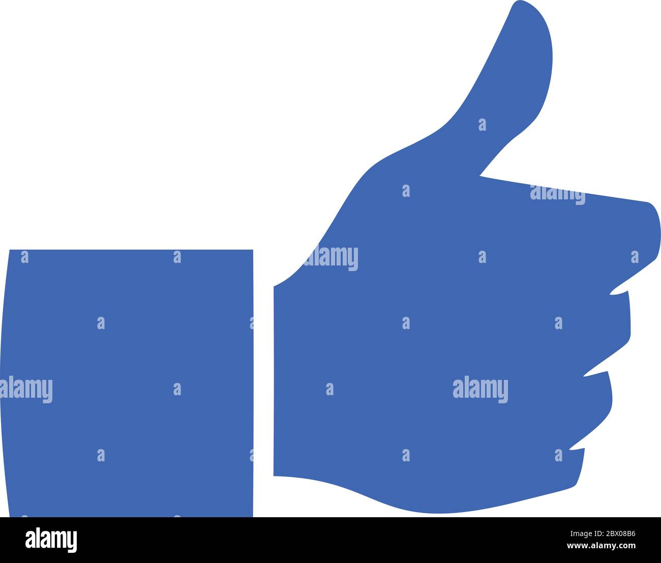 Thumbs Up Flat Symbol- An Illustration of a Thumbs Up Flat Symbol Stock ...