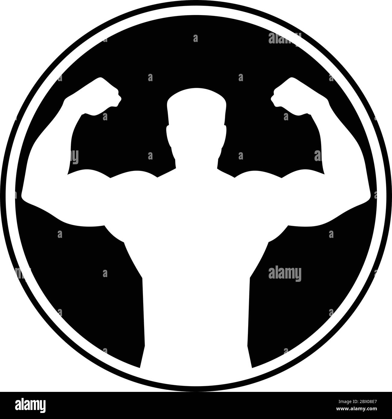 Tough Man Symbol- An Illustration of a Tough Man Symbol Stock Vector ...