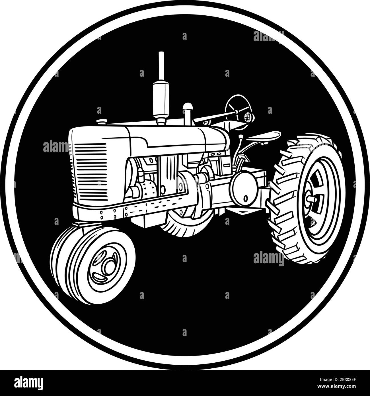 Tractor Symbol- An Illustration of a Tractor Symbol Stock Vector Image ...