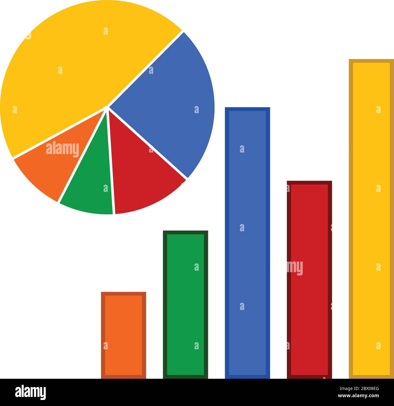 Sales Pie and Graph- An Illustration of a Sales Pie and Graph Stock ...