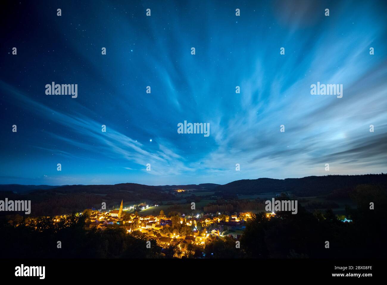 Starry sky with clouds hi-res stock photography and images - Alamy