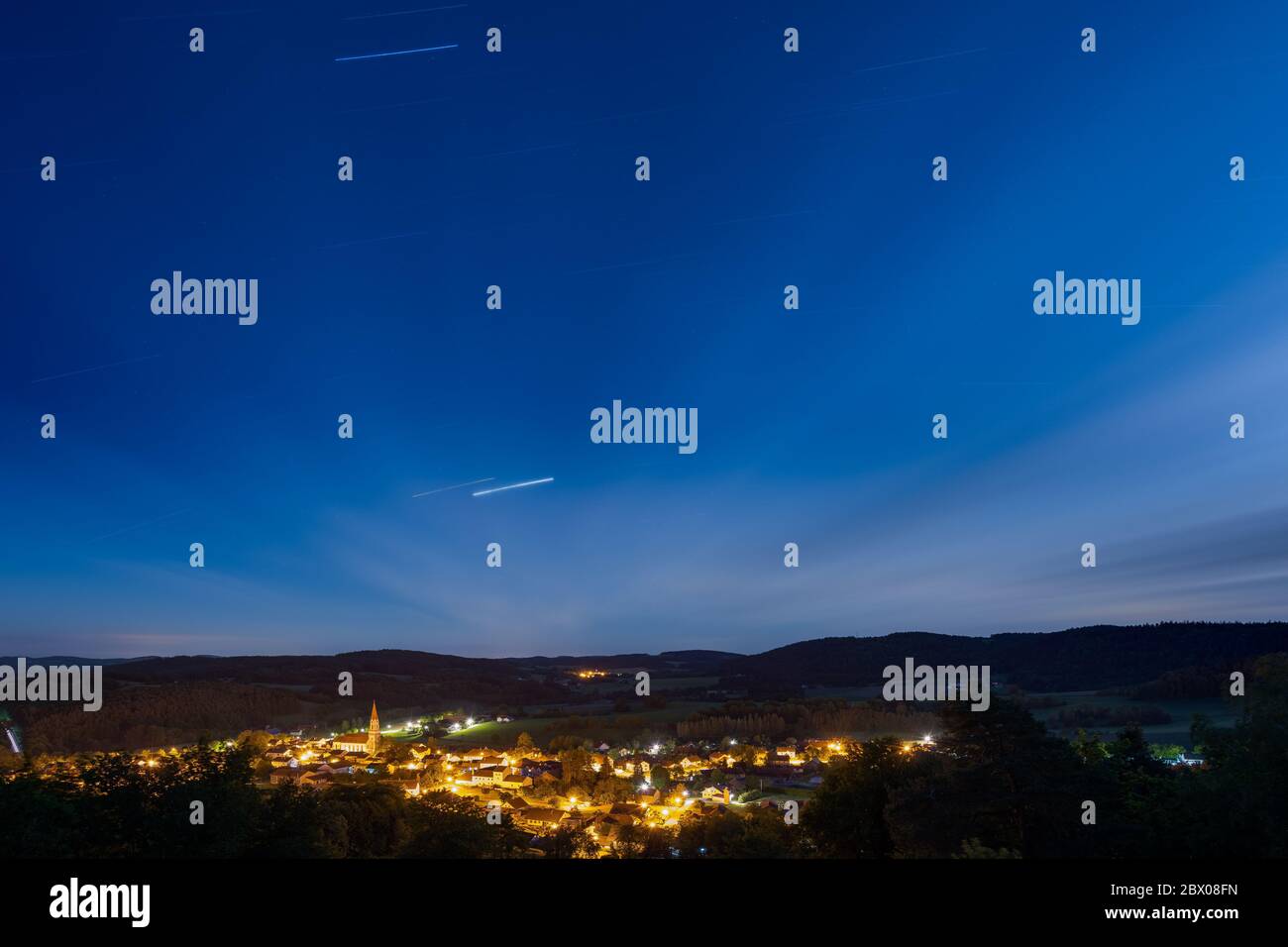 Starry sky with clouds hi-res stock photography and images - Alamy