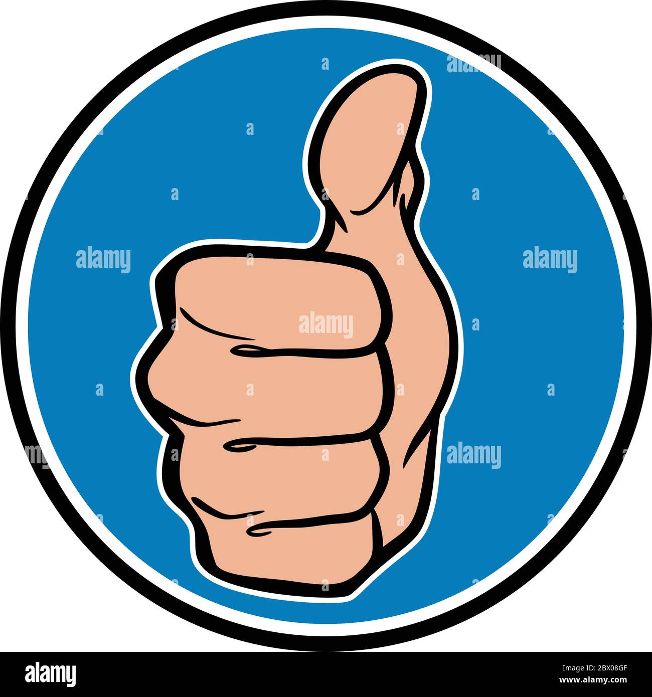 Thumbs Up Symbol- An Illustration of a Thumbs Up Symbol Stock Vector ...