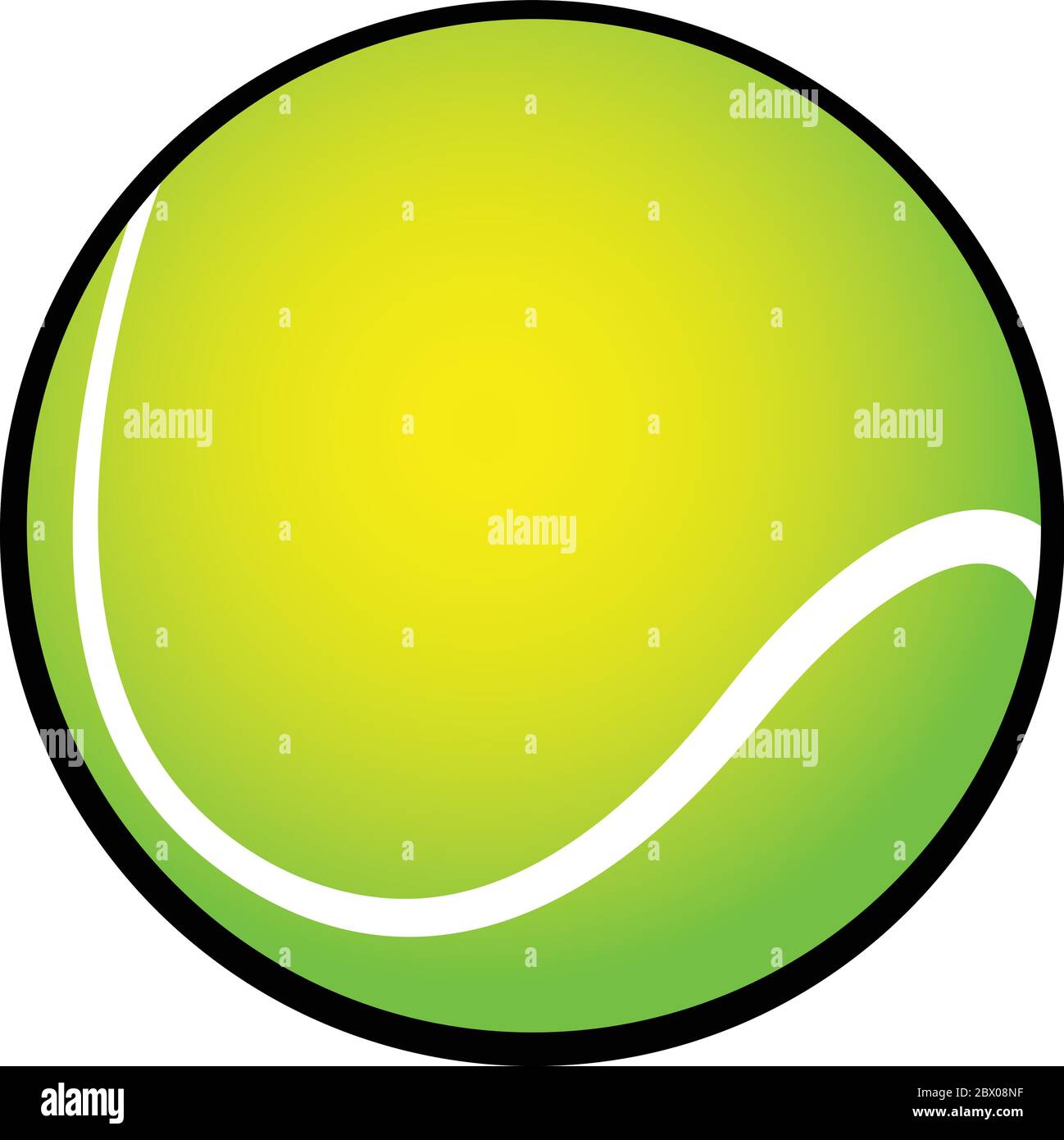 Tennis Ball Icon- An Illustration of a Tennis Ball Icon Stock Vector ...
