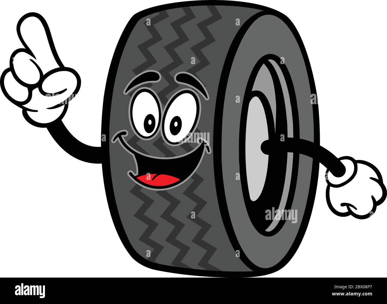 Tire Talking- A Cartoon Illustration of a Tire Talking Stock Vector ...