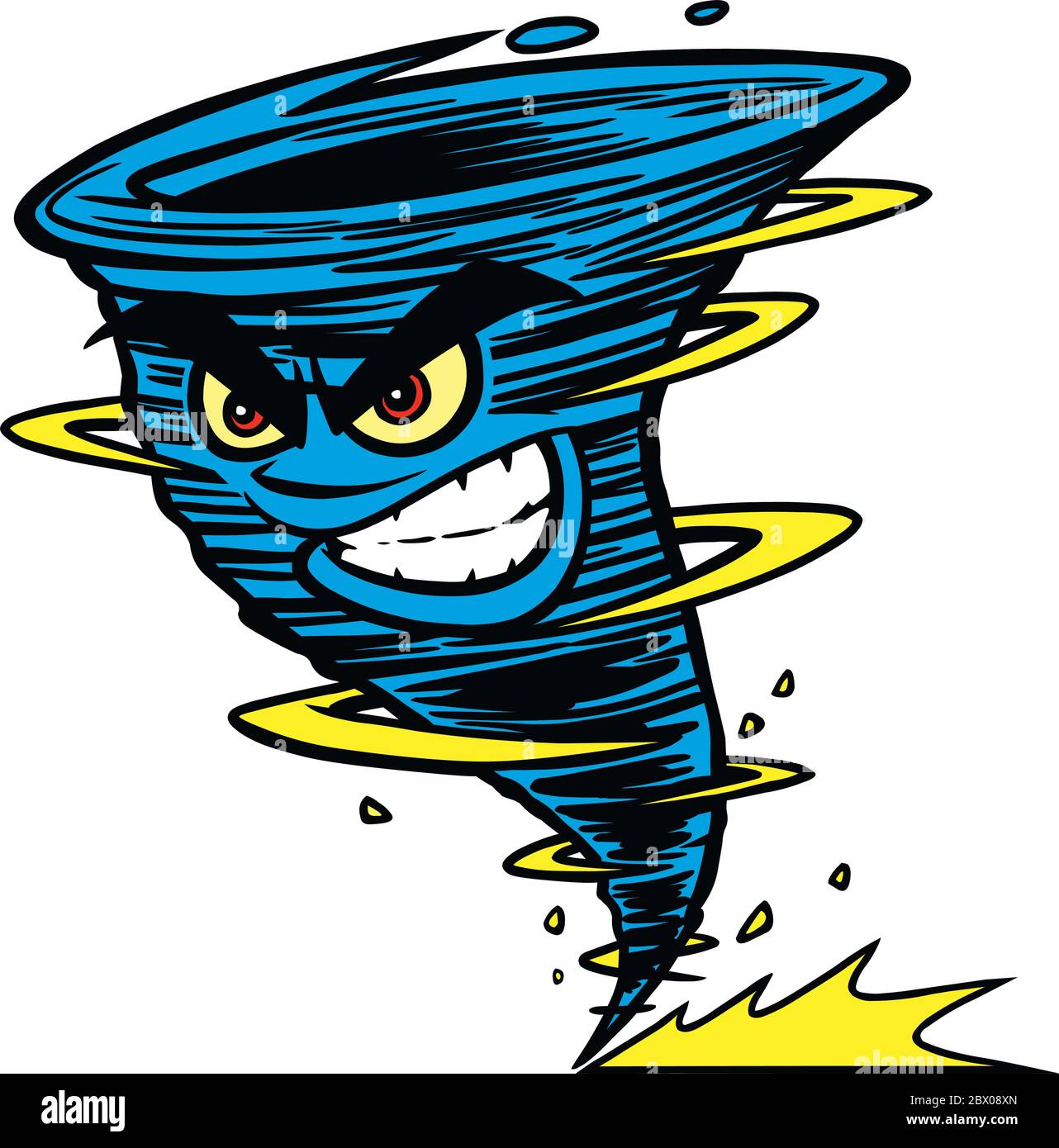 Twister Mascot- A Cartoon Illustration of a Twister Mascot Stock Vector ...