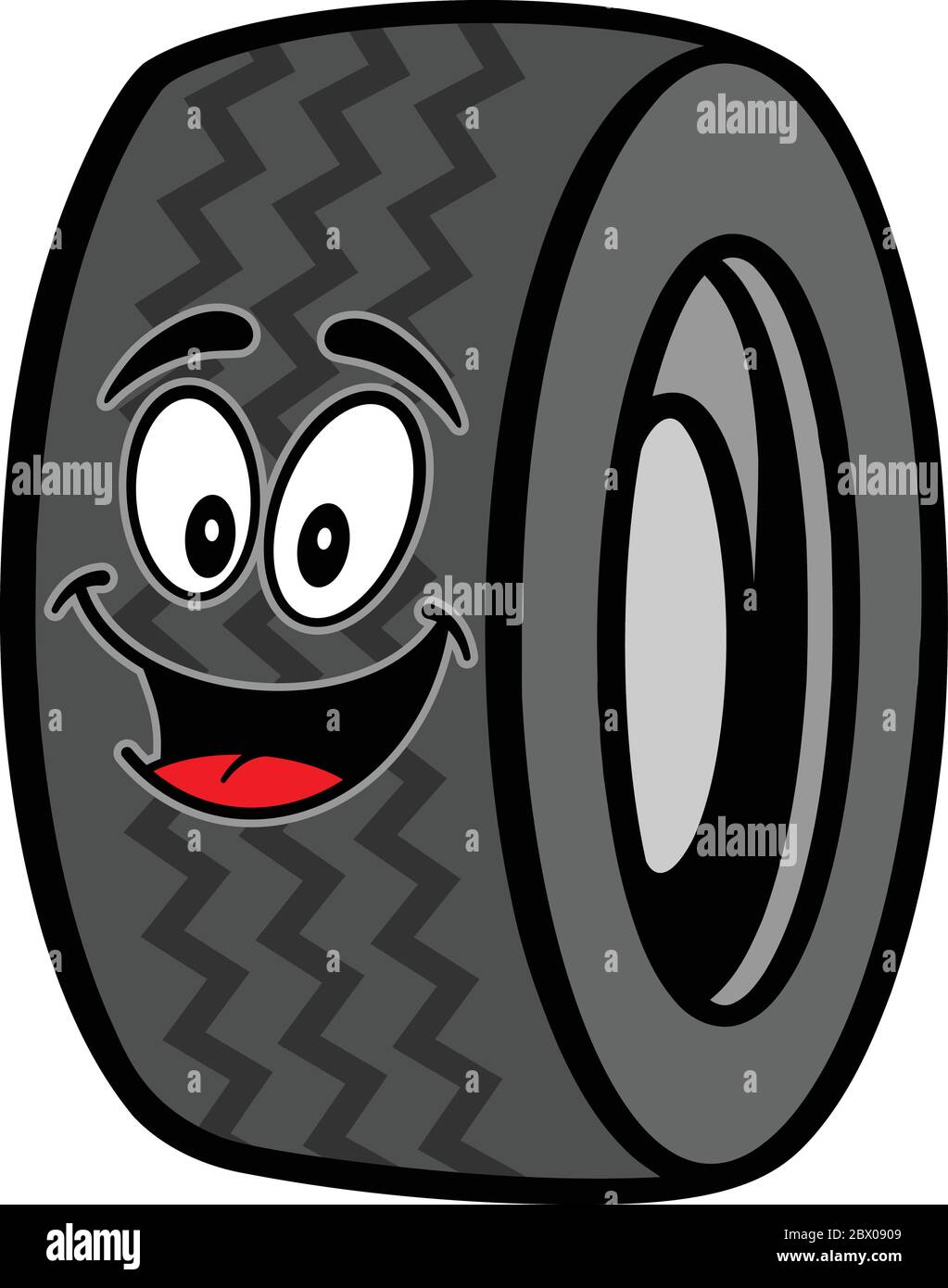 Tire Mascot- A Cartoon Illustration of a Tire Mascot Stock Vector Image ...