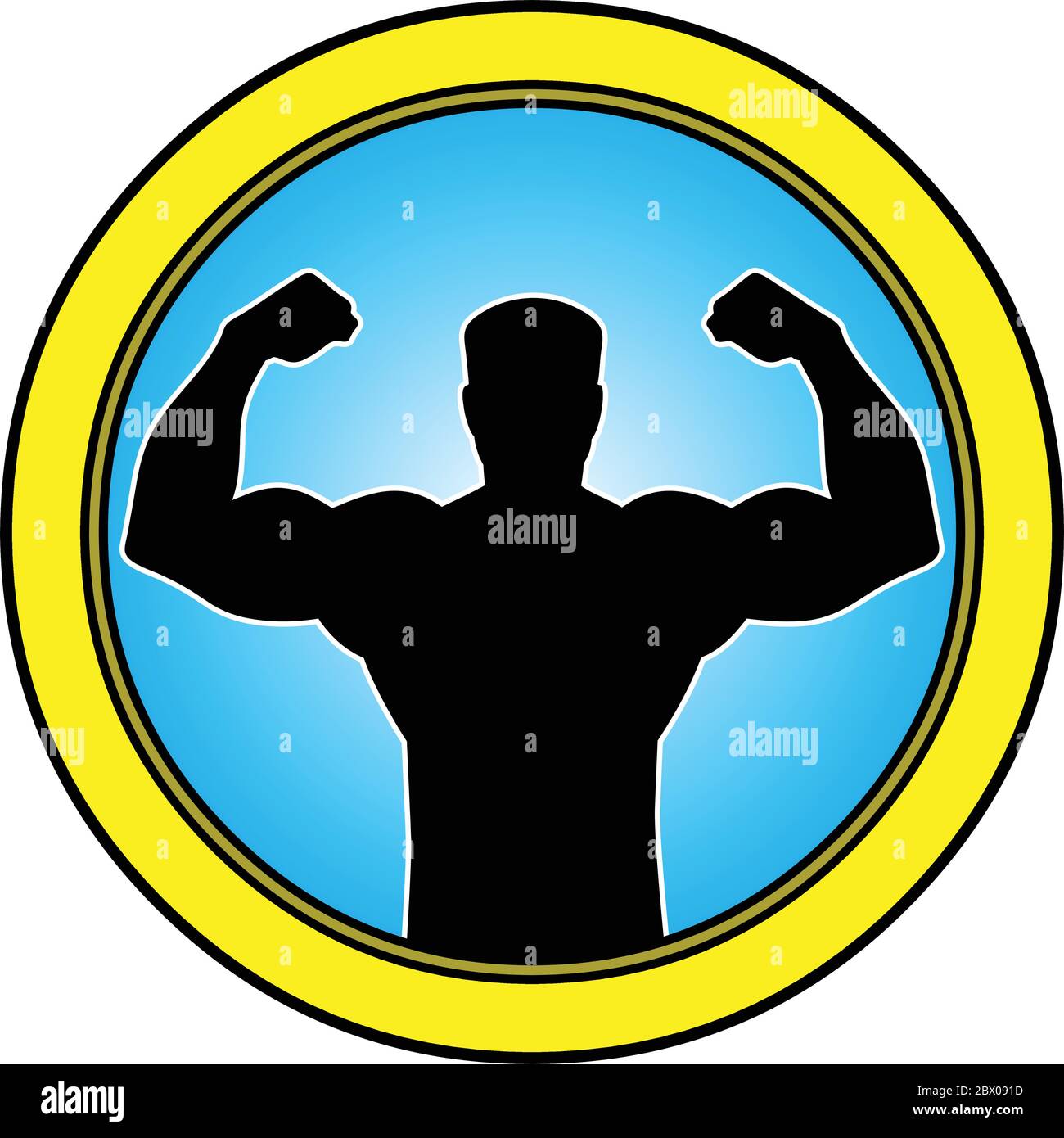 Tough Man Symbol- An Illustration of a Tough Man Symbol Stock Vector ...