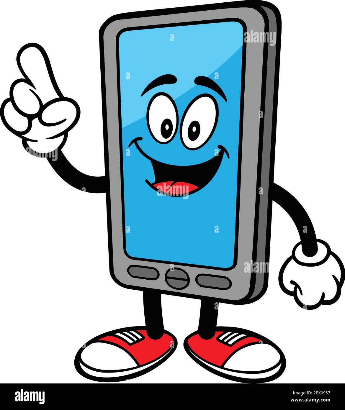Smartphone Talking- A Cartoon Illustration of a Smartphone Talking ...