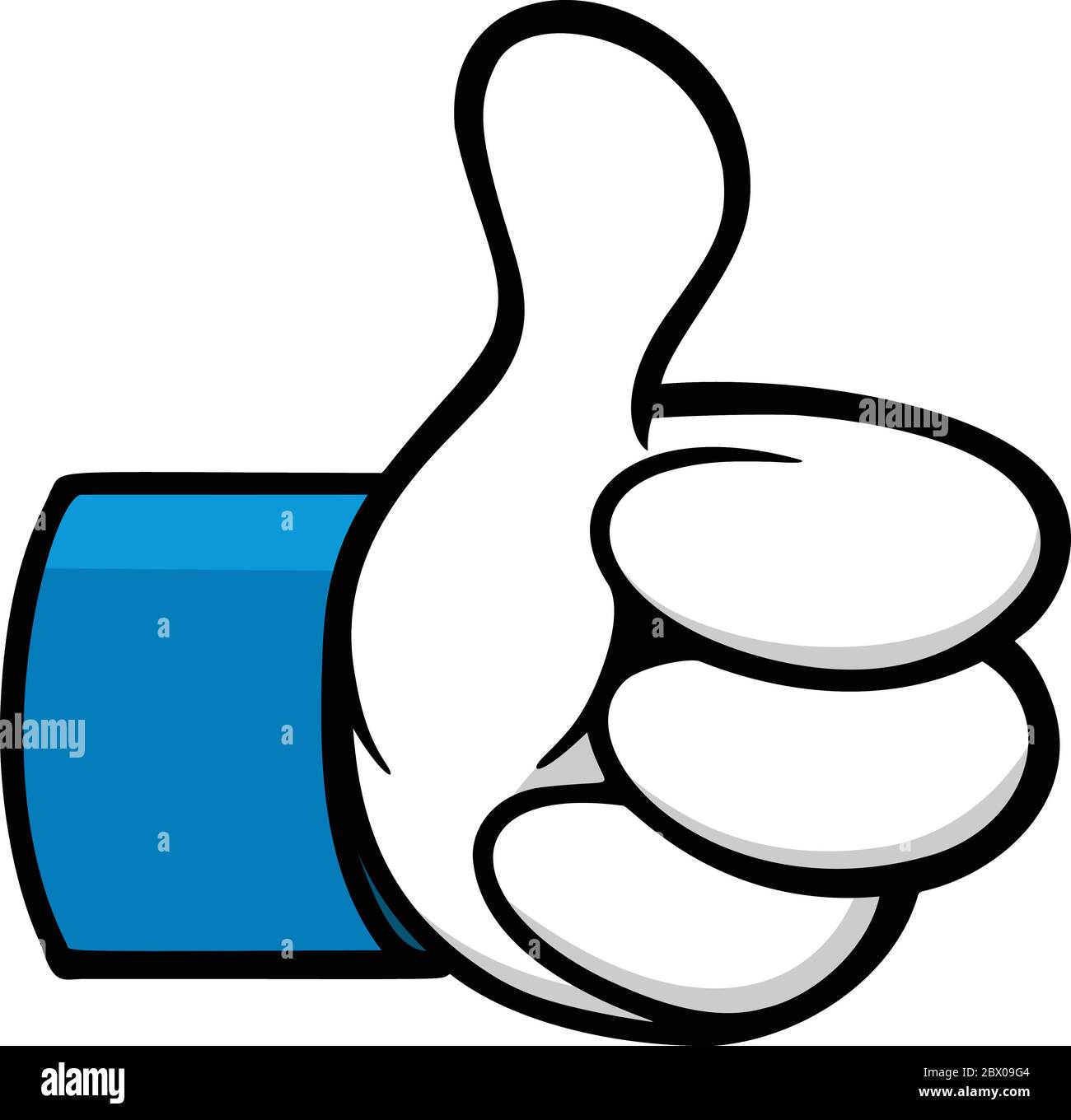 Thumbs Up Cartoon Social Network Icon- An Illustration of a Thumbs Up ...