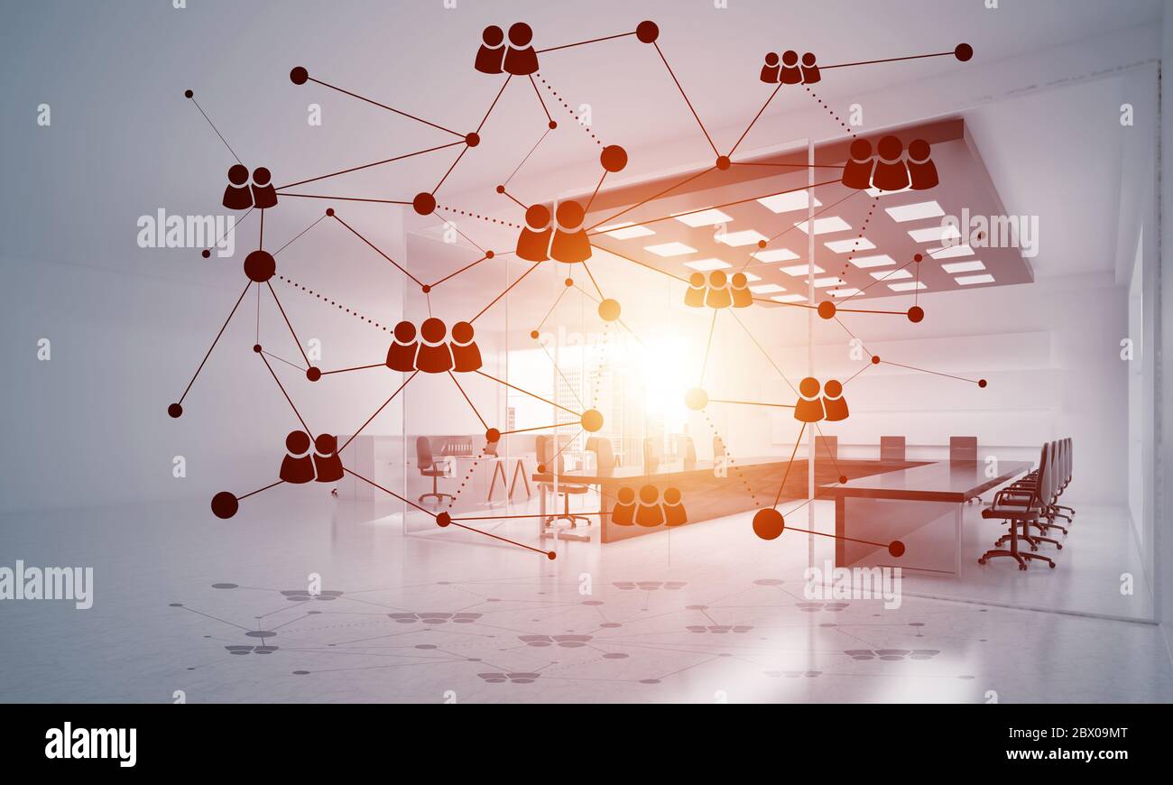 Networking and wireless connection as concept for effective modern ...