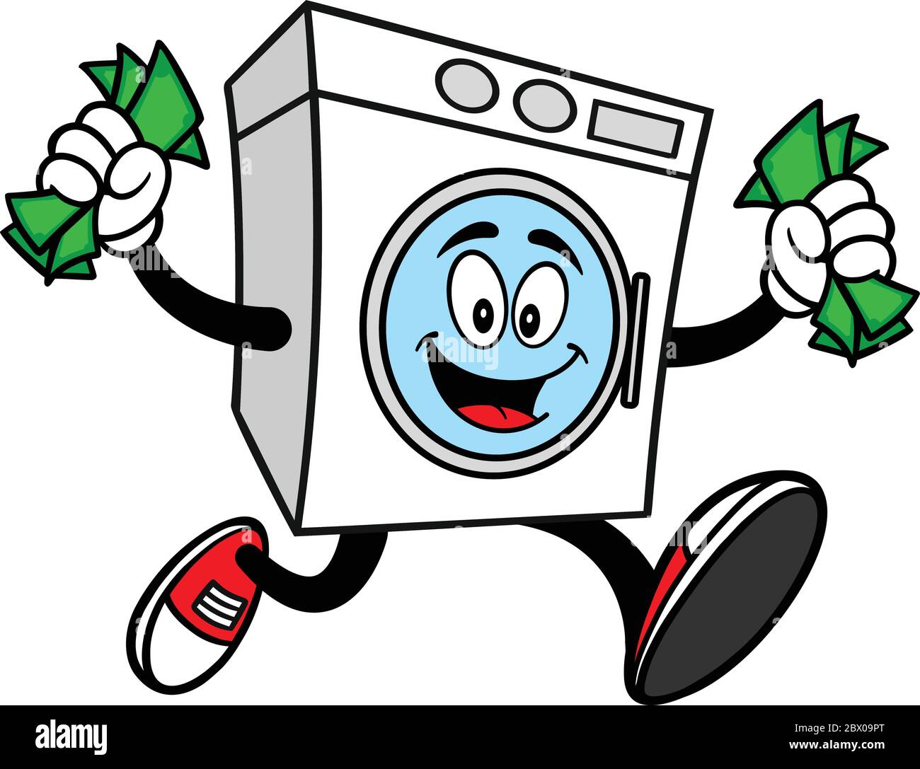 Money washing machine Stock Vector Images - Alamy