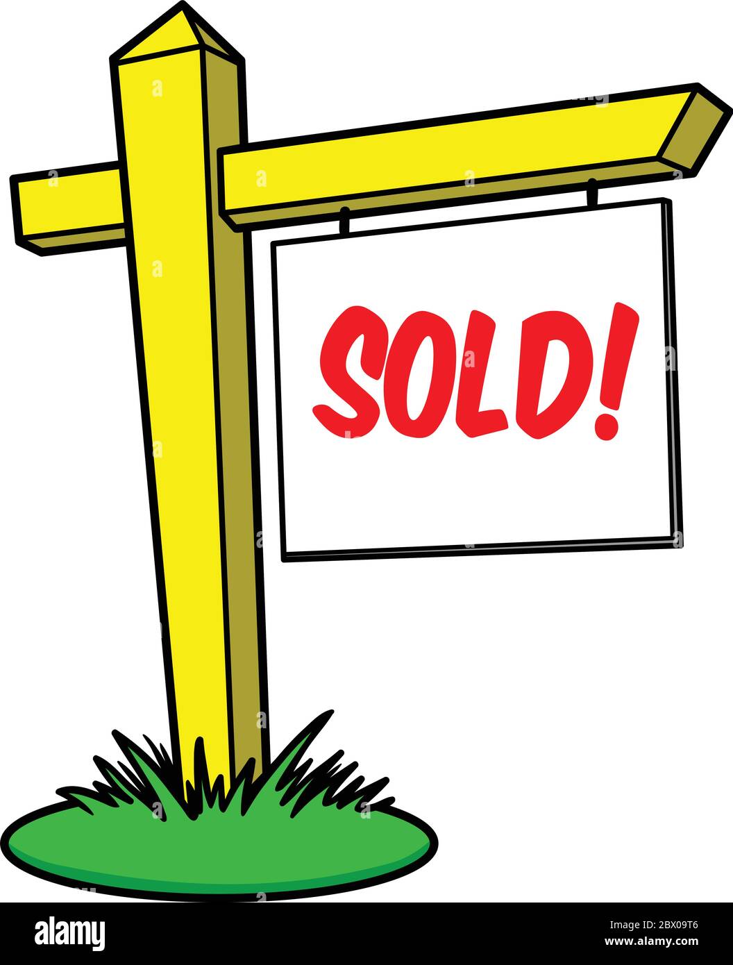 Sold- An Illustration of a Sold Sign Stock Vector Image & Art - Alamy