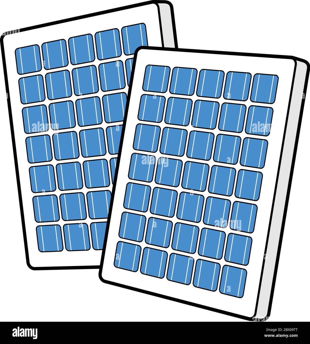 Solar panels charge electric Stock Vector Images - Alamy