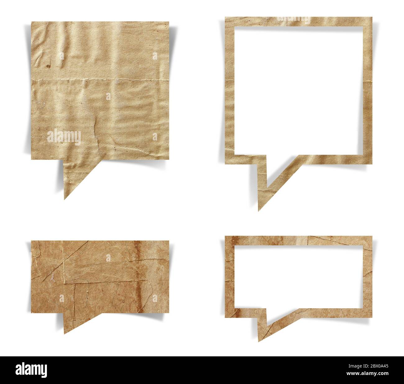 Paper speech bubble isolated on white background, Objects with clipping ...