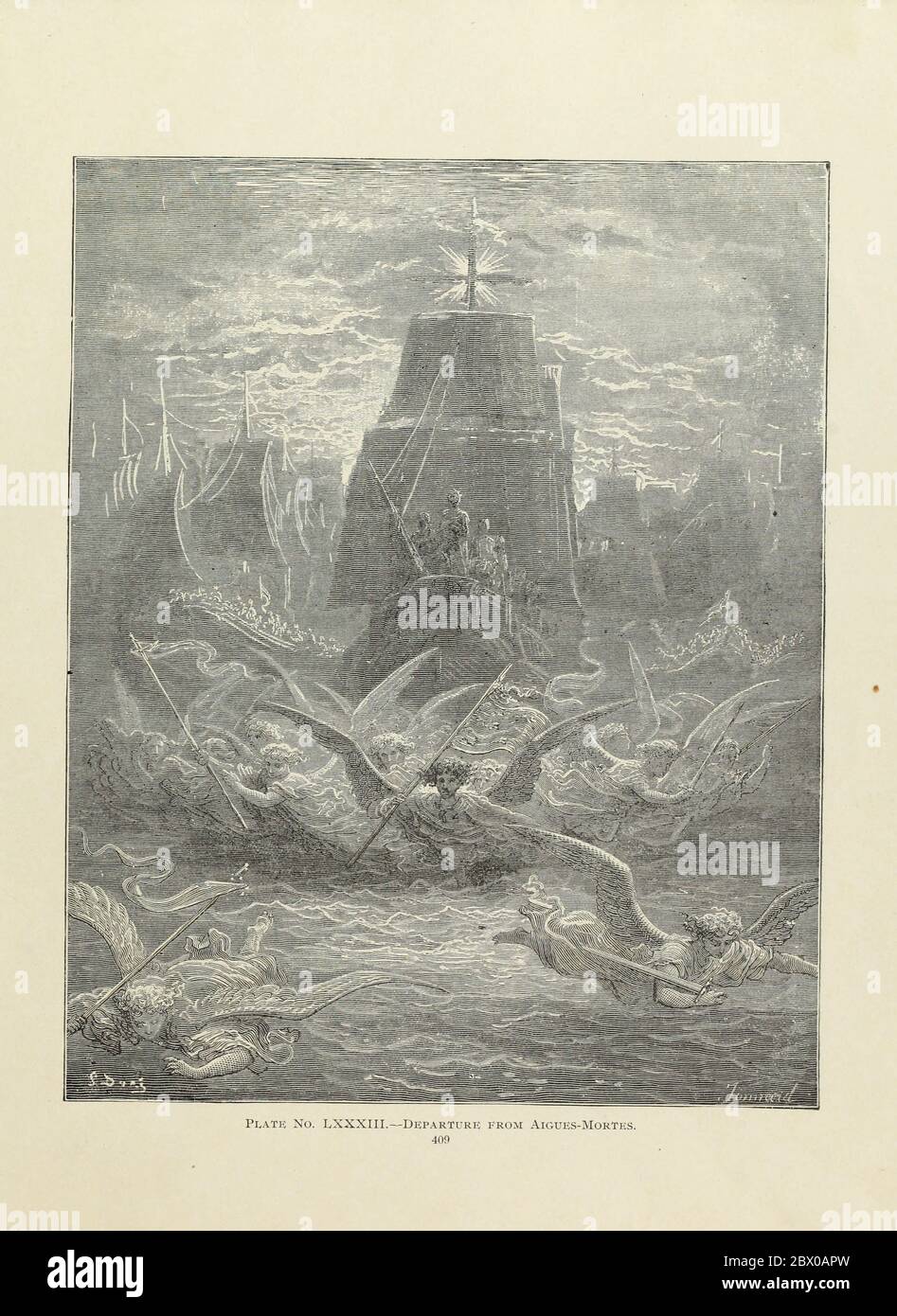 Departure of a boat for the crusades hi-res stock photography and ...