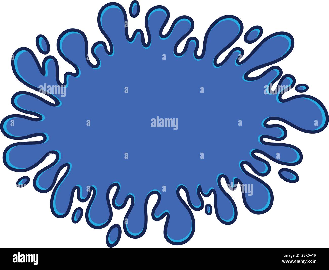Water Splat Cartoon- An Illustration of a Water Splat Cartoon Stock ...