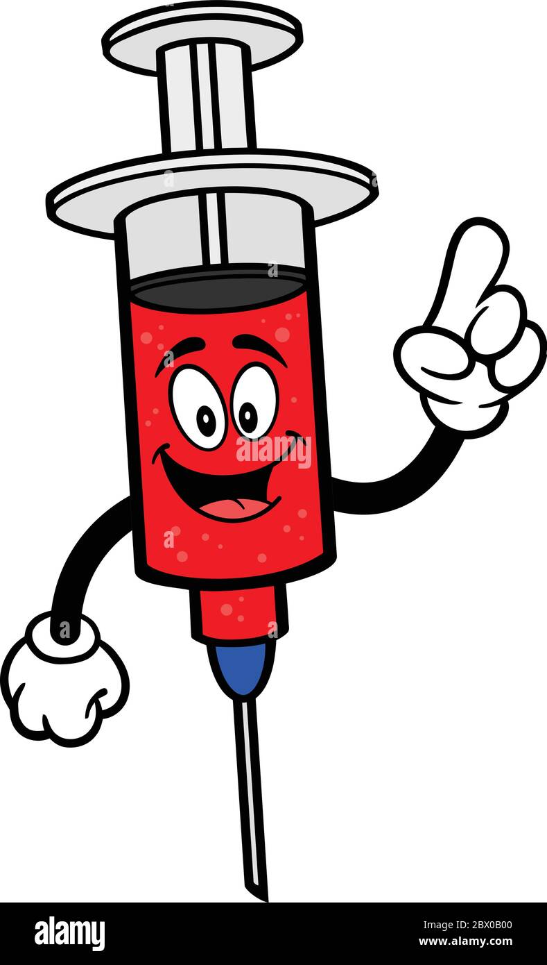 Syringe Talking- A Cartoon Illustration of a Syringe Talking Stock ...