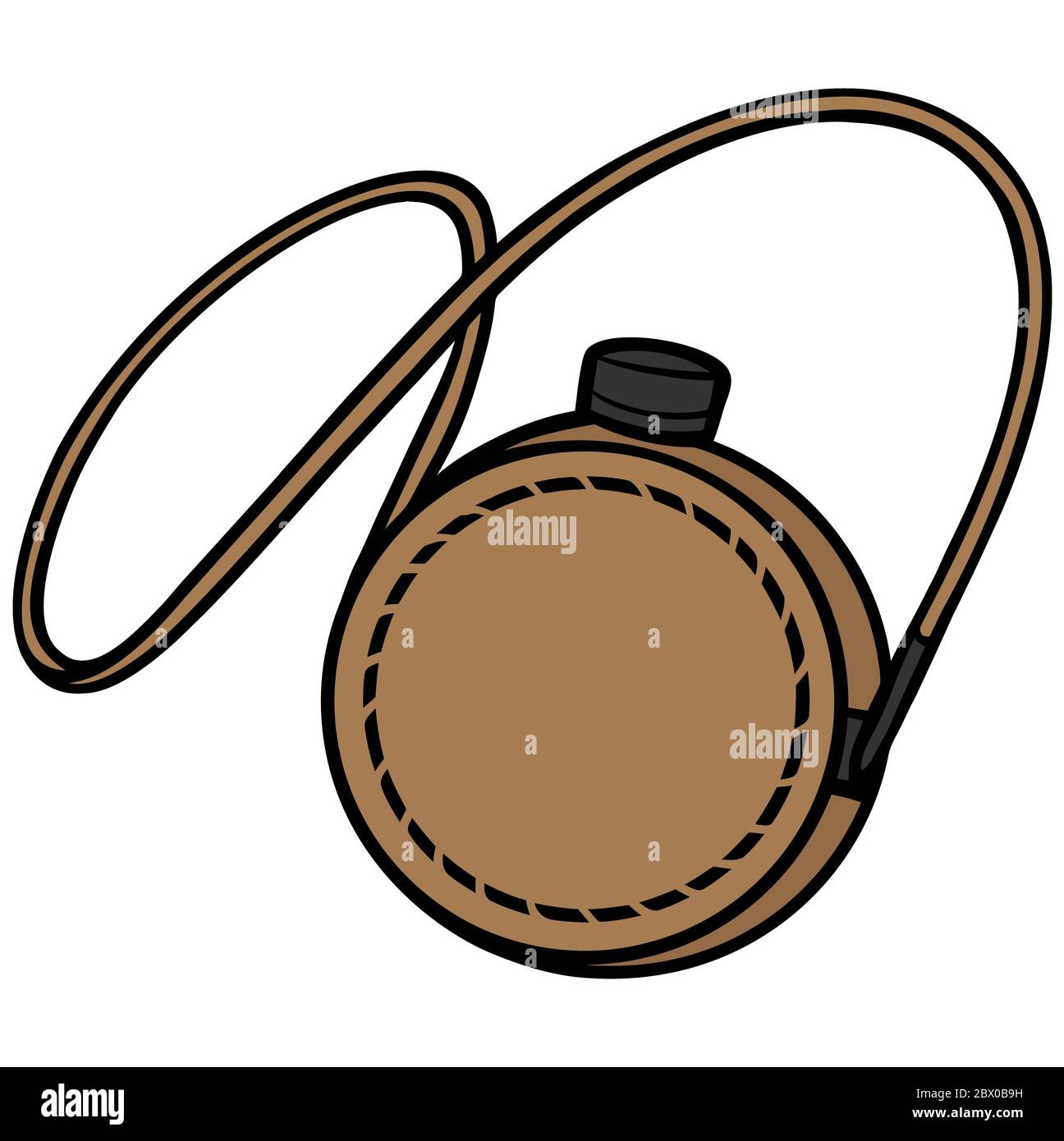 Water Canteen- An Illustration of a Water Canteen Stock Vector Image ...