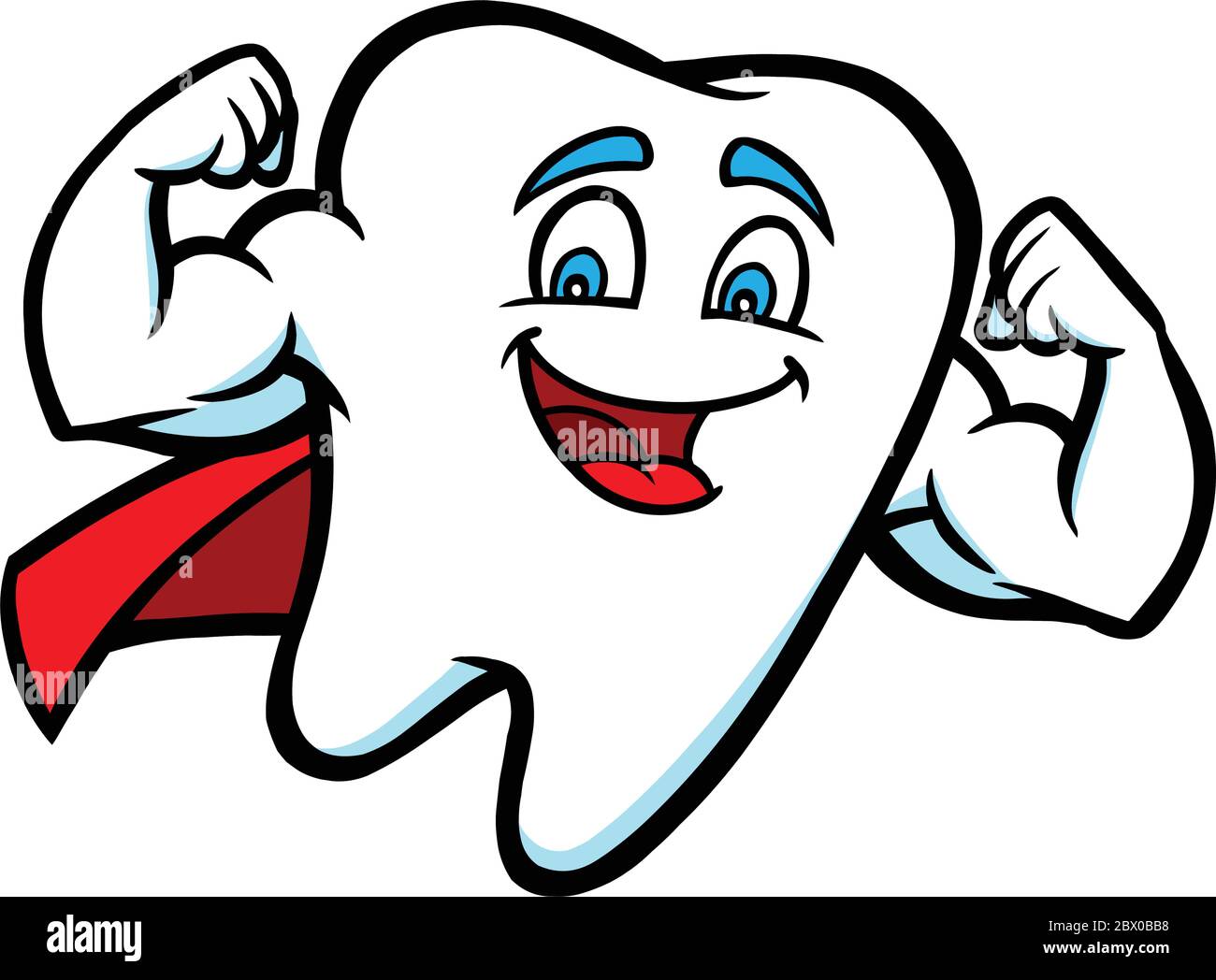 Super Tooth- A Cartoon Illustration of a Super Tooth Stock Vector Image ...