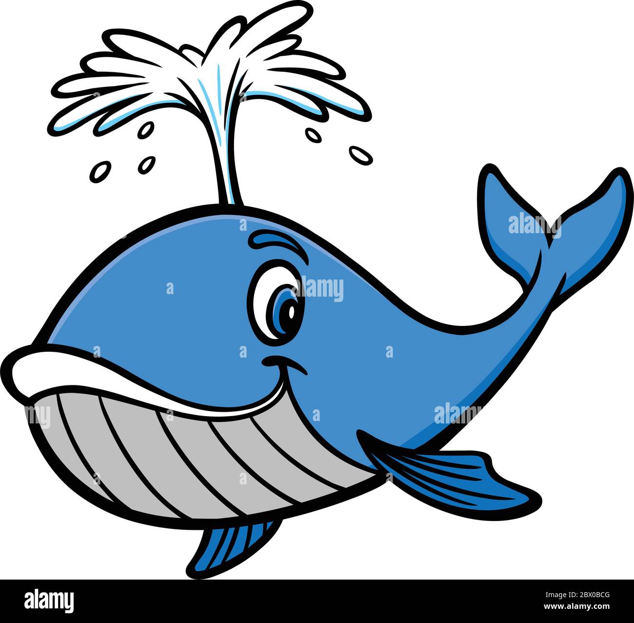 Whale- A Cartoon Illustration of a Whale Stock Vector Image & Art - Alamy