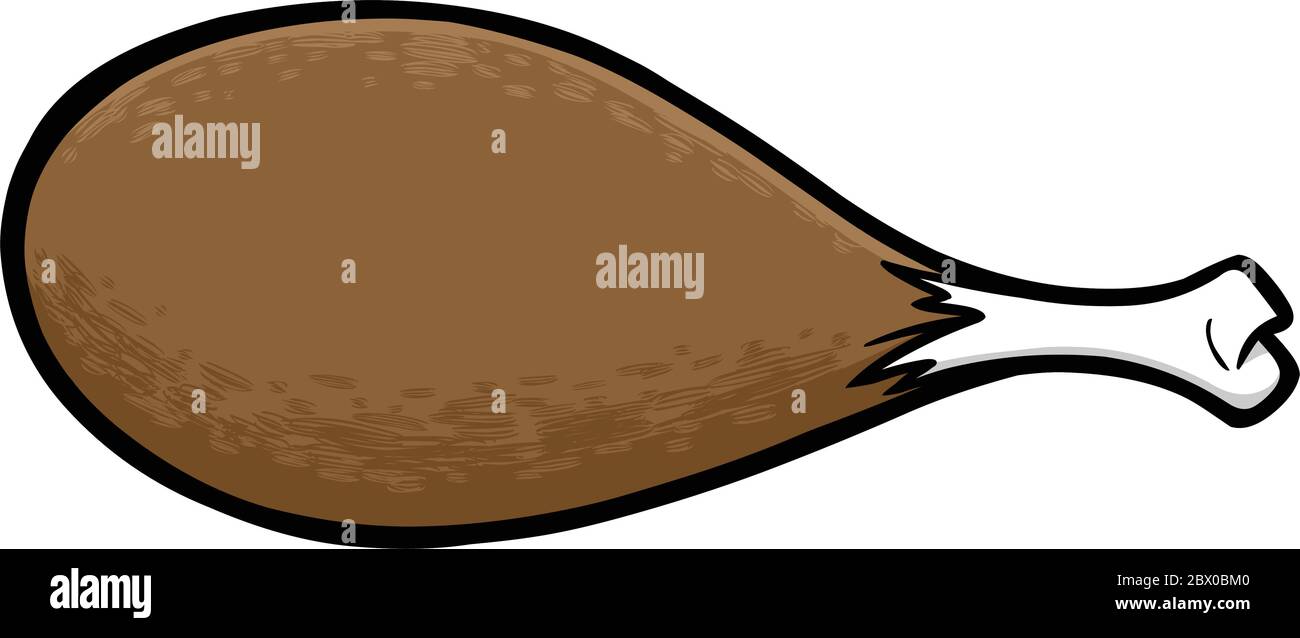Turkey Leg- An Illustration of a Turkey Leg Stock Vector Image & Art ...