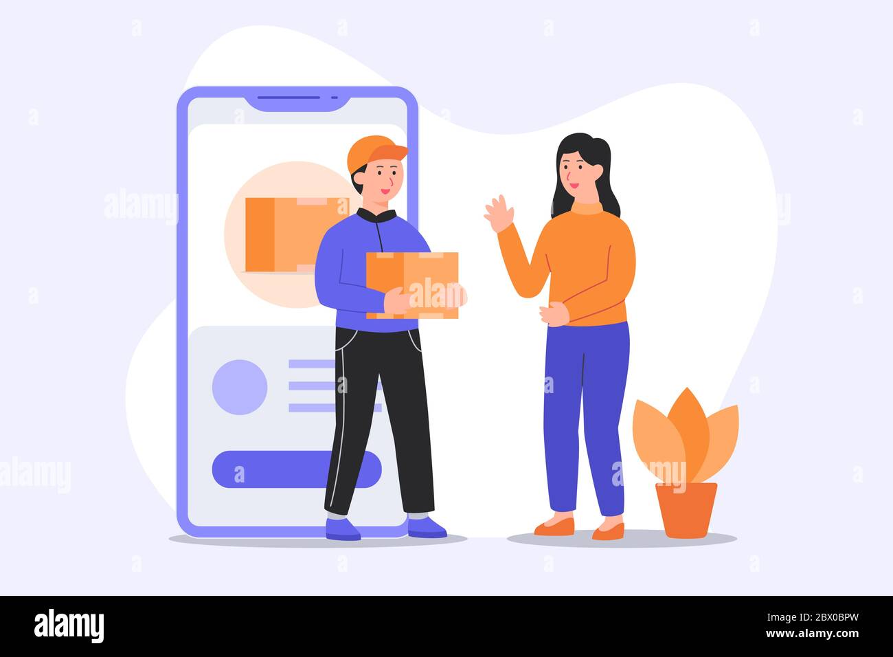 Customer very happy receive package order through smartphone ...