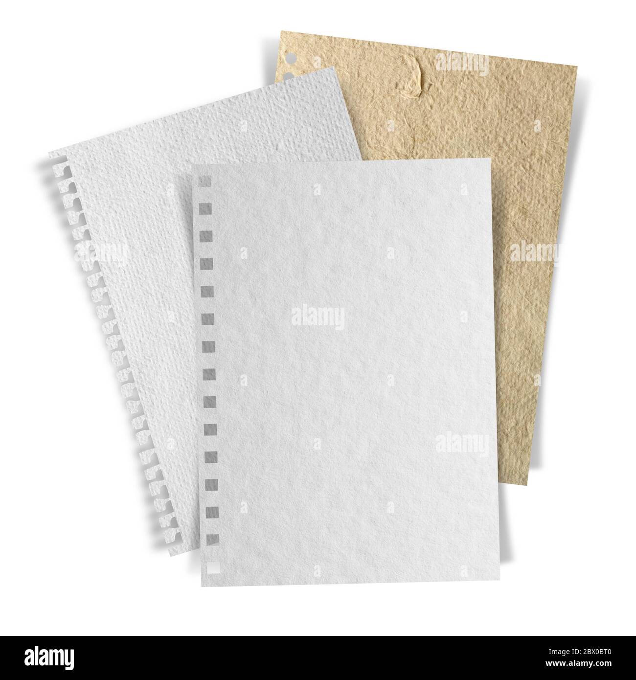 Sheet of paper stack isolated on white background Stock Photo - Alamy