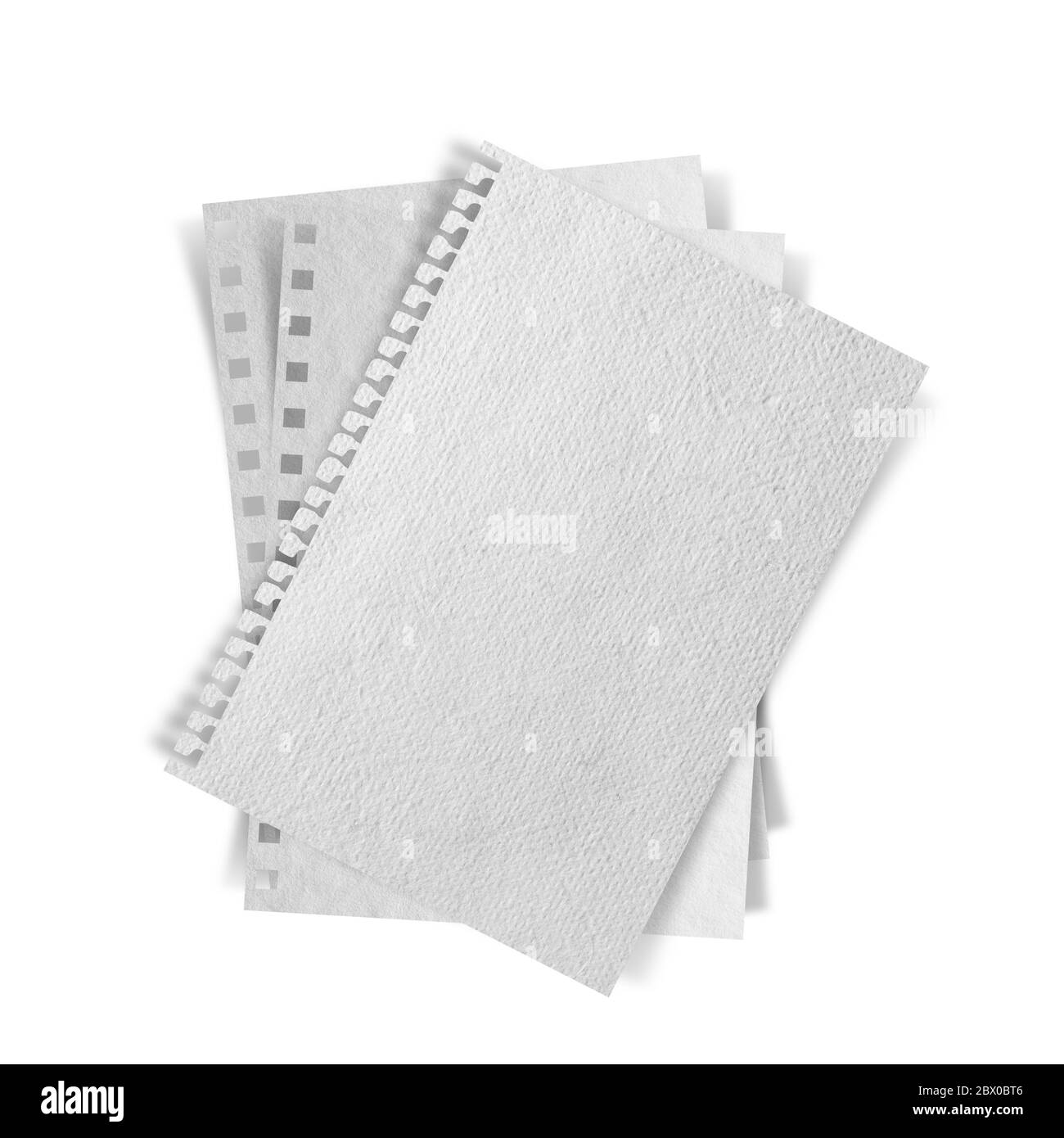 Sheet of paper stack isolated on white background Stock Photo - Alamy