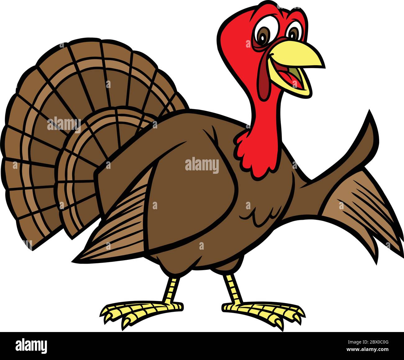 Thanksgiving Turkey- A Cartoon Illustration of a Thanksgiving Turkey ...